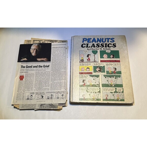 Other | Peanuts Classics Hard Cover Book W Historical Newspaper ...